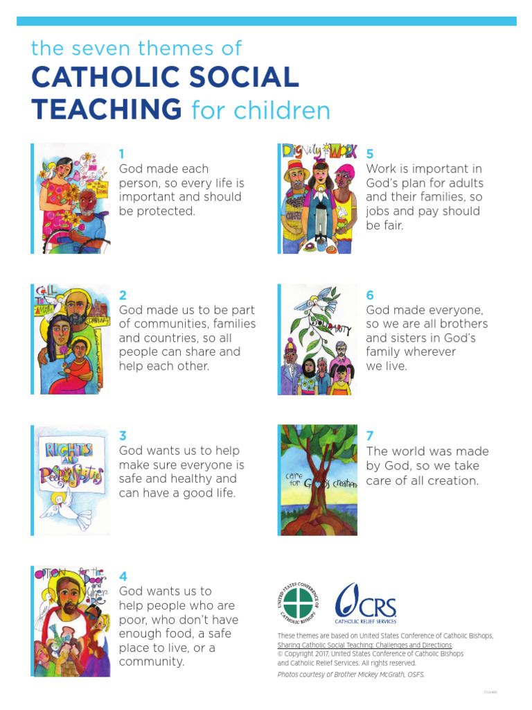 Catholic Social Teaching Handout For Children Digital | PDF
