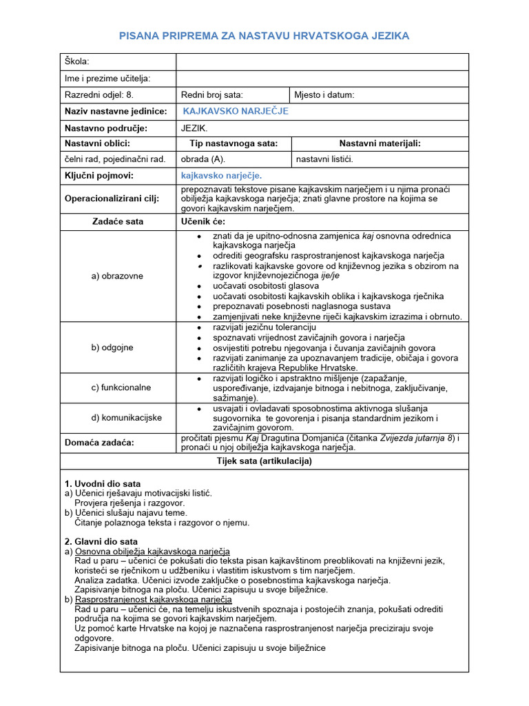 Kajkavsko Narječje - Obrada | PDF