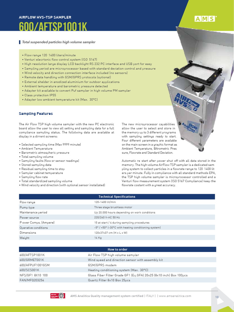 Airflow TSP Sampler Guide | PDF | Personal Computers | Flow Measurement