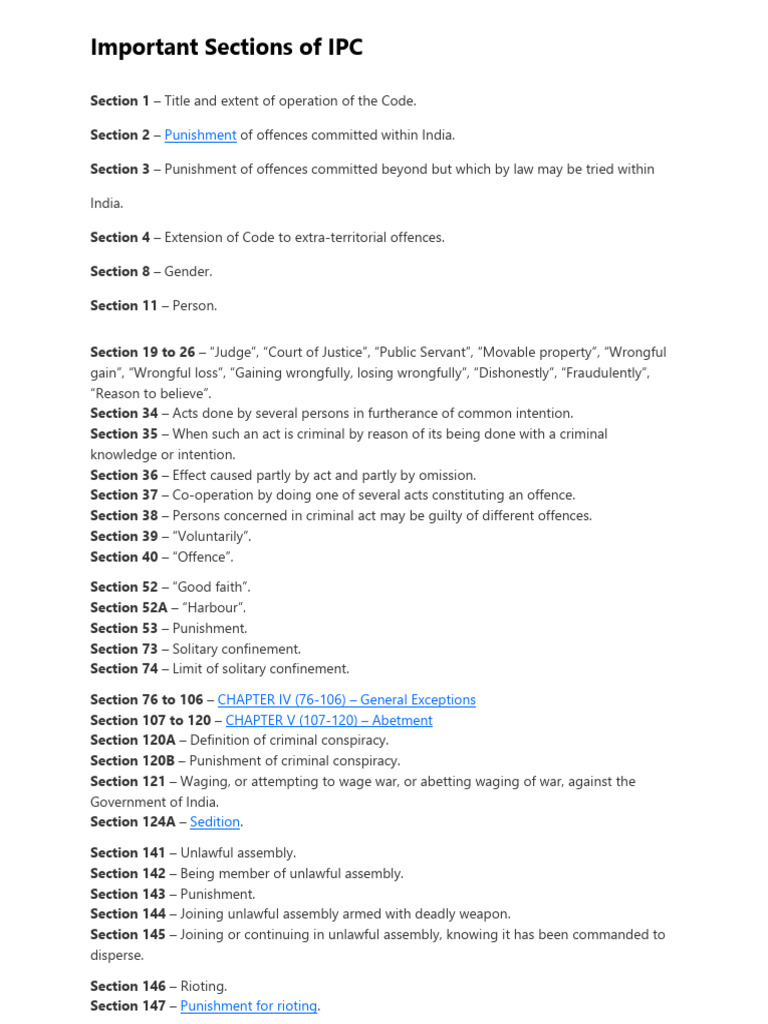 IMP SEC IPC | PDF | Theft | Crimes