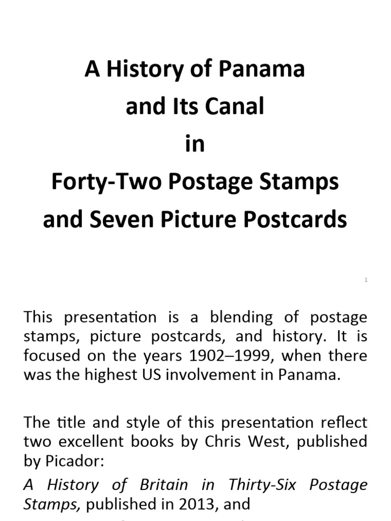 Panama Canal History Through Stamps | PDF | Panama Canal | Postage Stamp