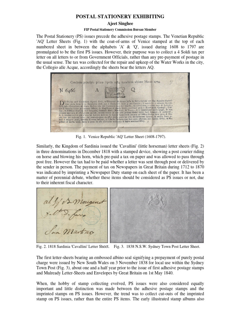 Types of Postal Stationery Explained | PDF | Postage Stamp | Mail