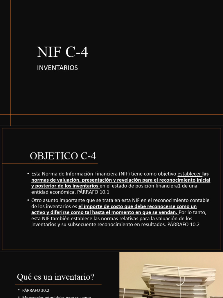 Nif C-4 | PDF | Inventario | Negocios económicos