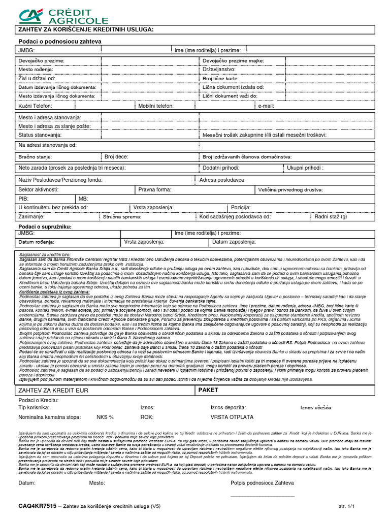 Dokumentacija Za Kredit 2 | PDF