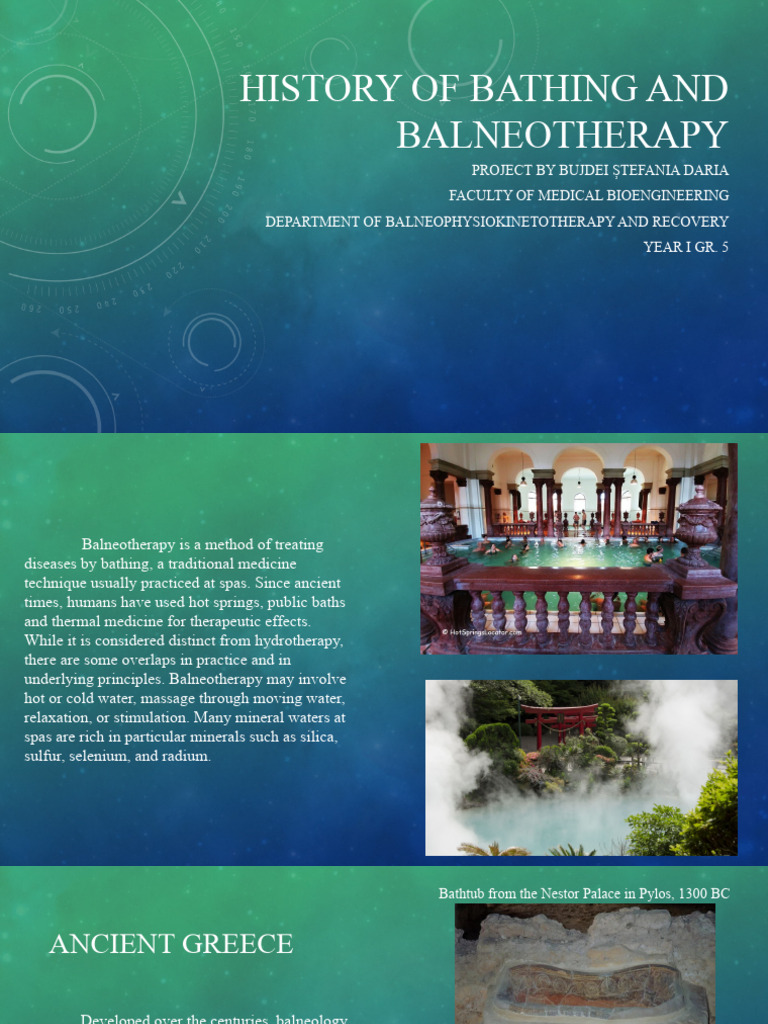 History of Bathing and Balneotherapy | PDF | Spa | Arthritis
