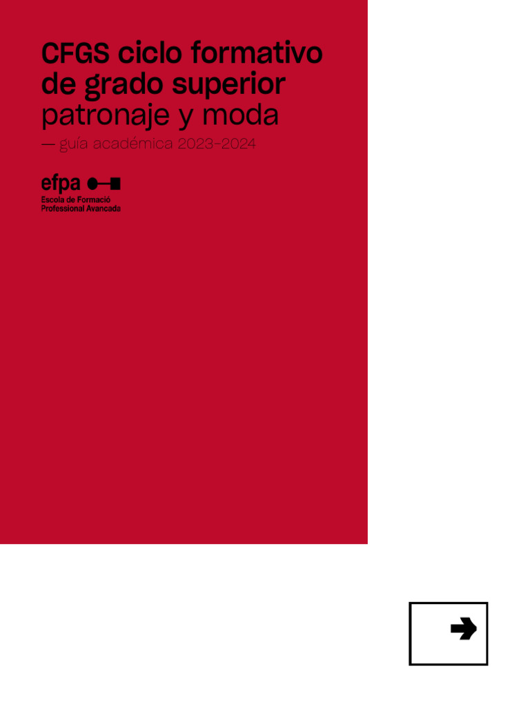 Guía 2023-2024 CFGS Patronaje y Moda | PDF | Cuero | Evaluación
