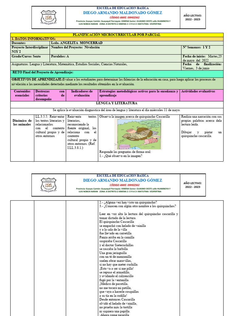 Nivelacion Complementaria 3 de Sexto | PDF