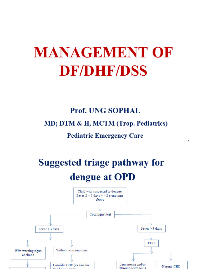 3-Management of DF-DHF2018 | PDF | Causes Of Death | Medical Specialties
