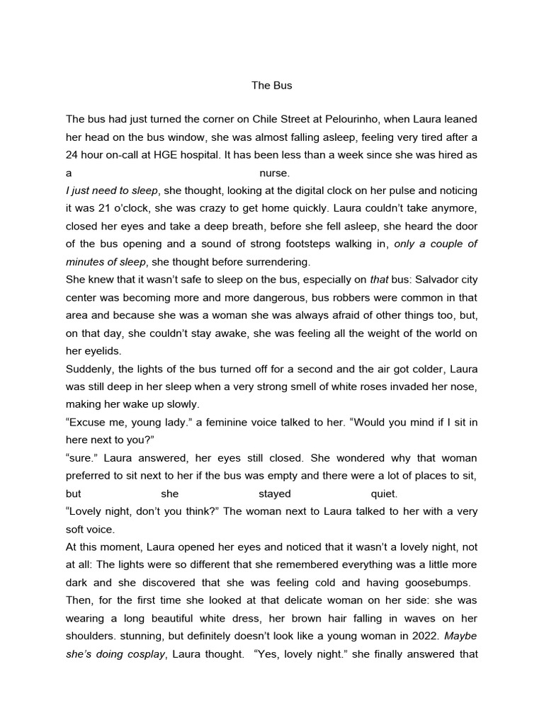 The Bus - Horror Story | PDF