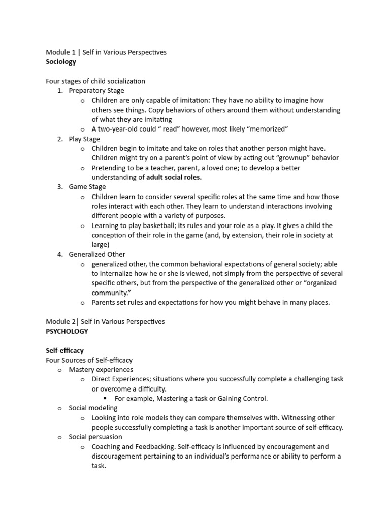 Psy 1 - Mod1-3 | PDF | Self Efficacy | Experience