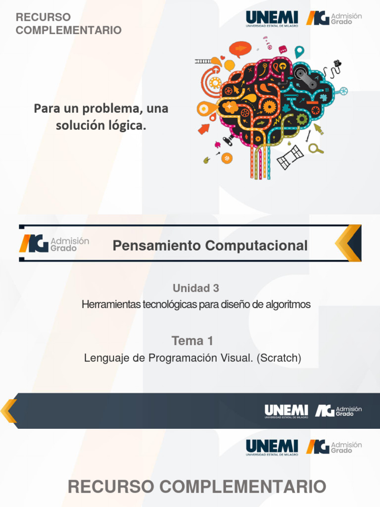 UNIDAD 3 - Tema 1 - Complementario | PDF | Scratch (lenguaje de programación) | Software