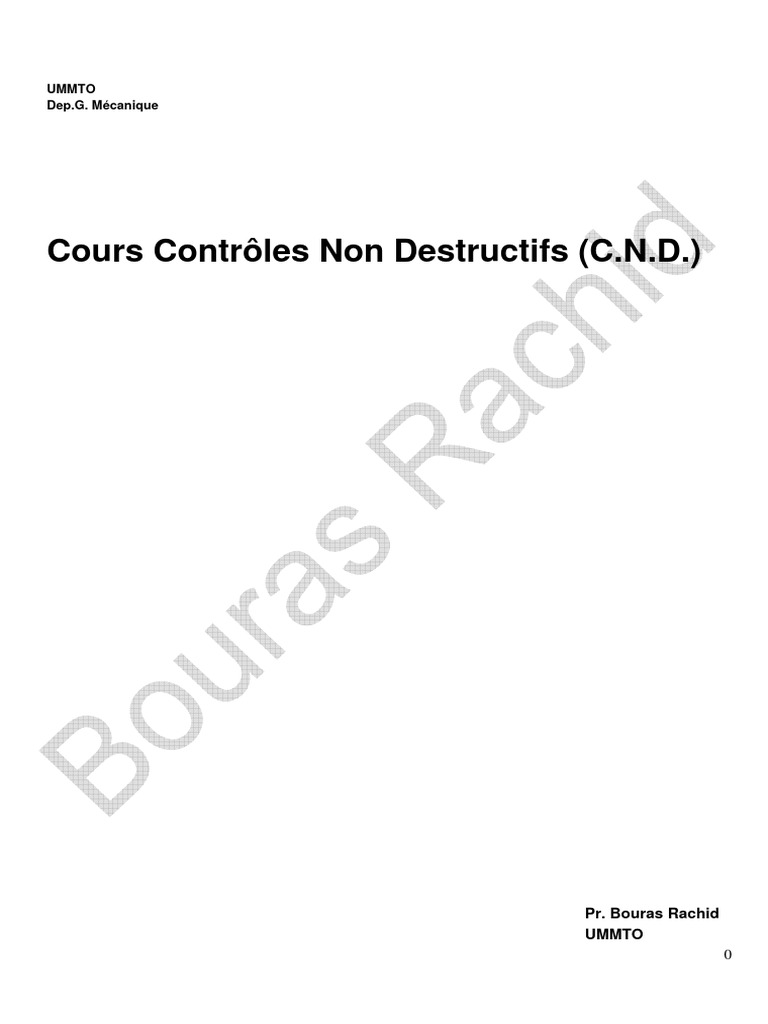 Les Contrôles Non Destructifs | PDF | Contrôle non destructif | Soudage
