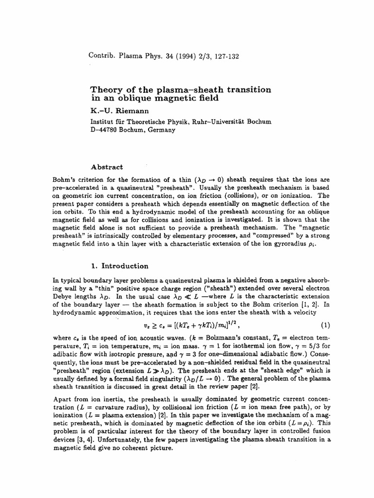 CTPP 2150340206 | PDF | Plasma (Physics) | Applied And Interdisciplinary Physics