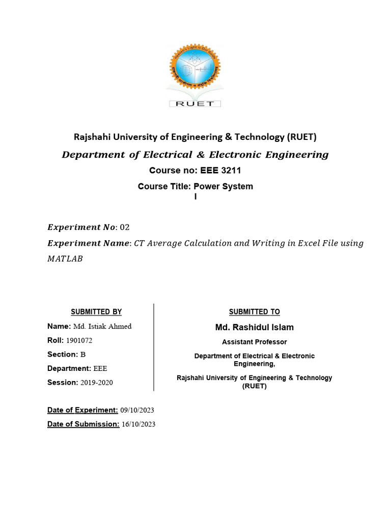 Lab2 - 1901072-Power System | PDF