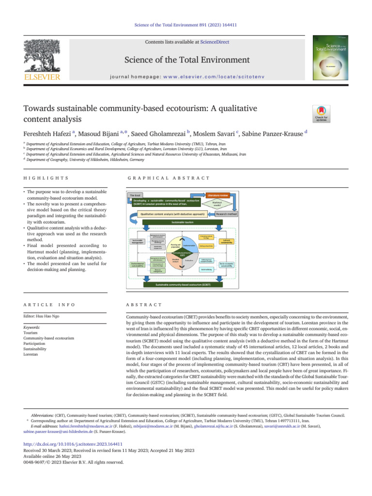 002 Towards Sustainable Community-Based Ecotourism A Qualitative | PDF ...