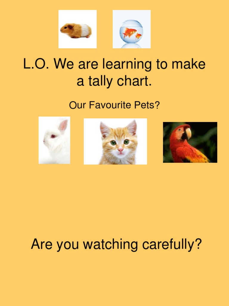 Create a Tally Chart for Pets | PDF