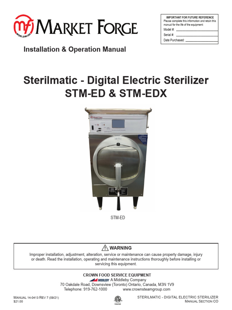 STM-ED-STM-EDX-OP Manual-2023 | PDF | Mains Electricity | Hazards