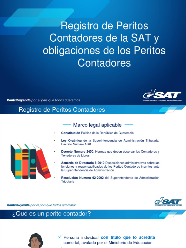 Registro y Obligaciones de Peritos Contadores | PDF | Contabilidad ...