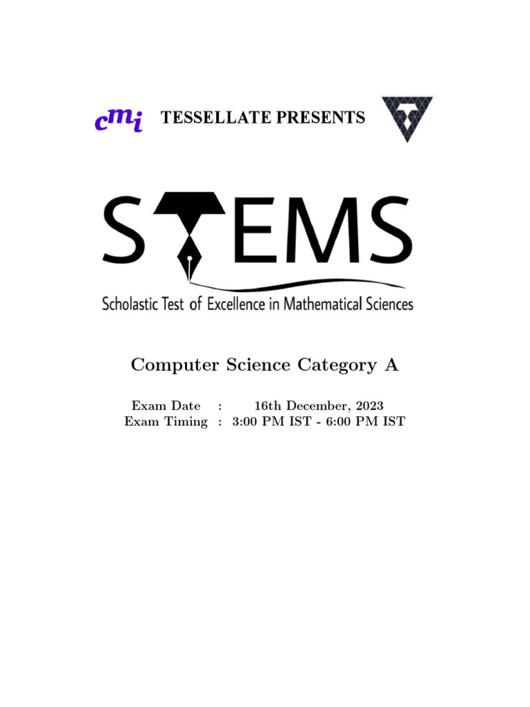 Stems 24 Cs Cat A Edited | PDF | Numbers | Sequence
