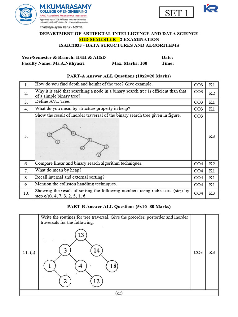 QP Format MID SEM 2 | PDF | Information Retrieval | Computer Programming