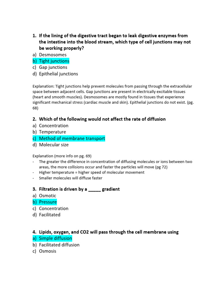 ANP Midterm #1 Review Answer Key | PDF | Muscle Contraction | Action ...