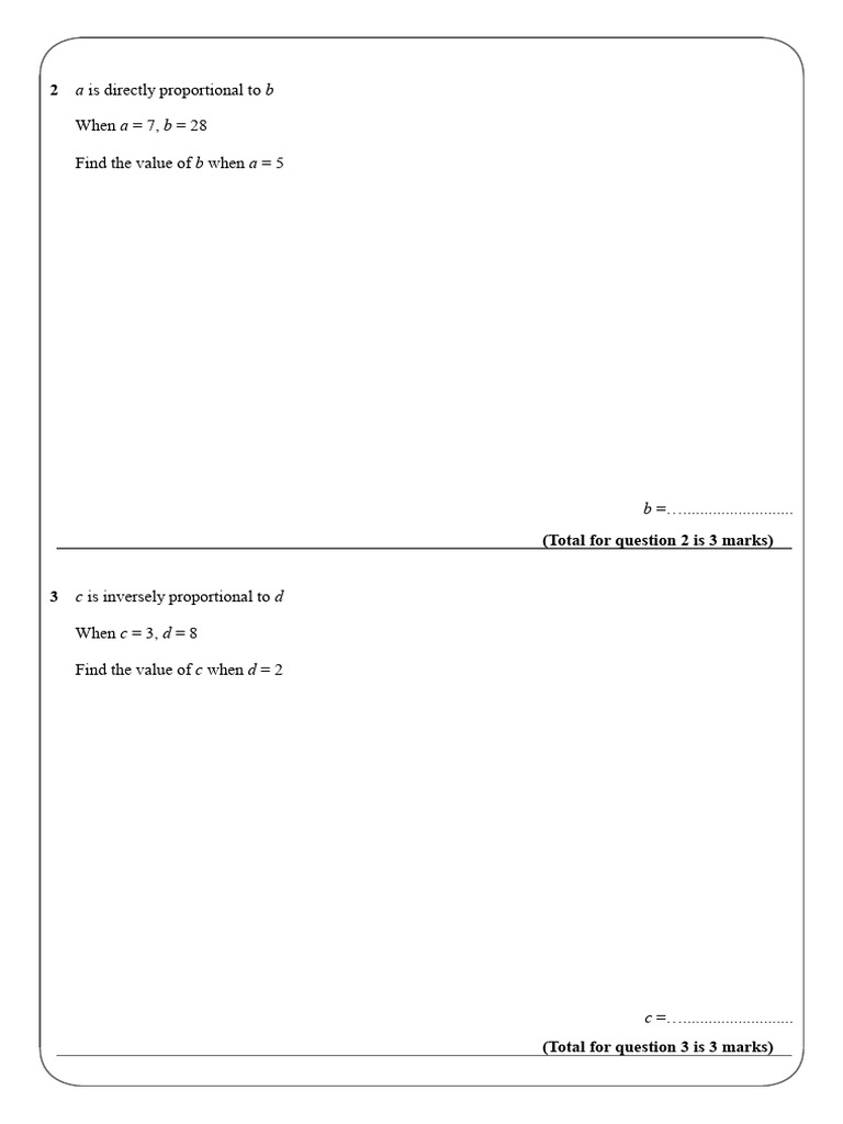 7 Direct and Inverse Proportion | PDF
