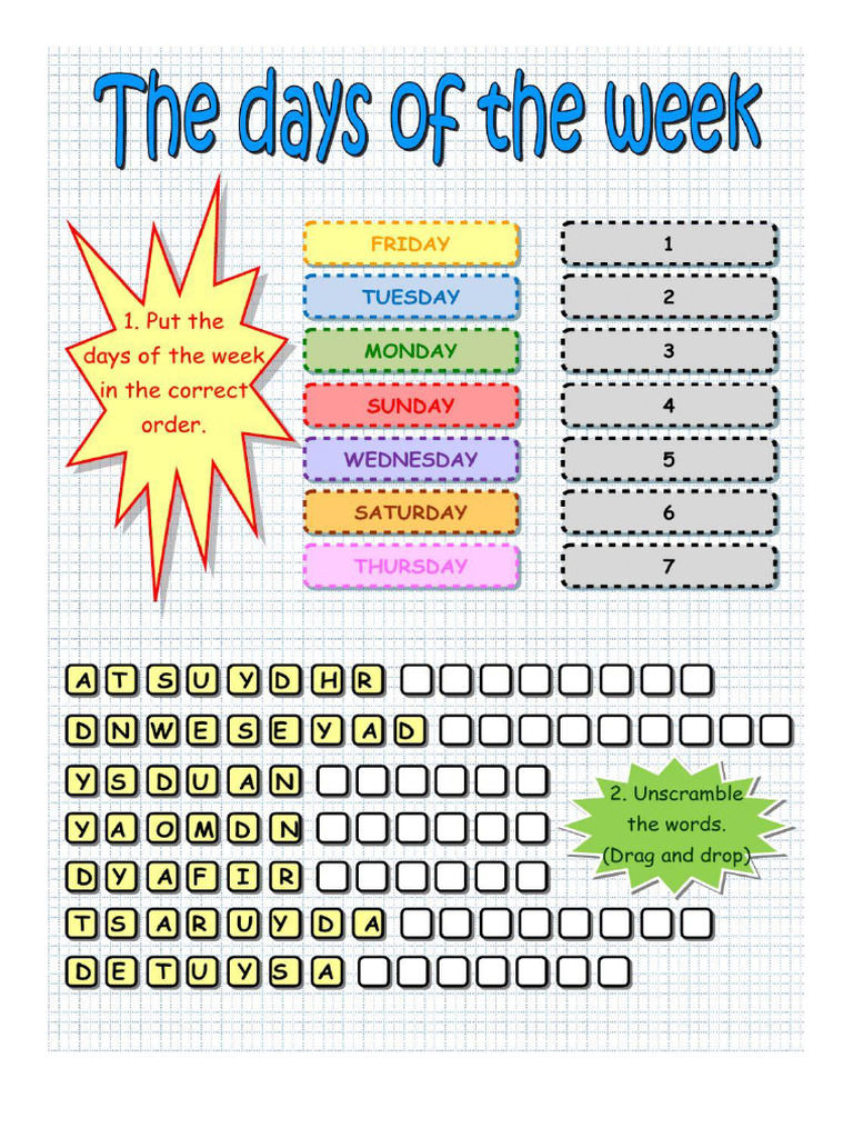 Days of The Week | PDF