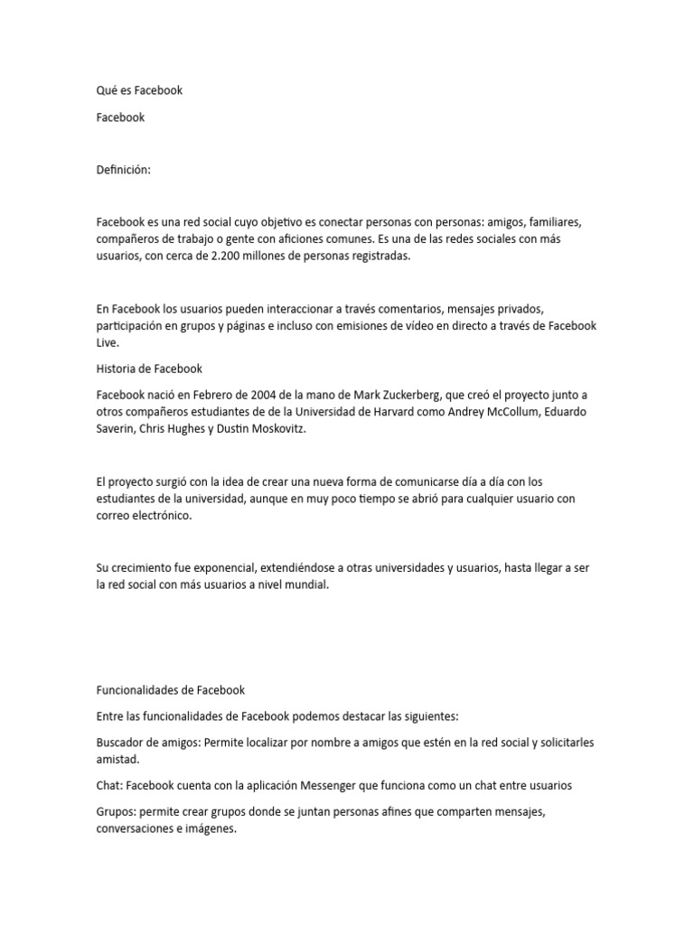 Cual Es La Función de Facebook | PDF | Ciencias sociales