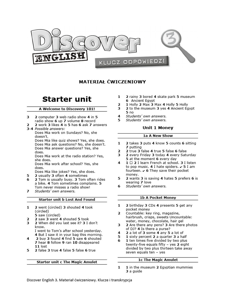 Discovery English 3: Practice Materials | PDF | Salad