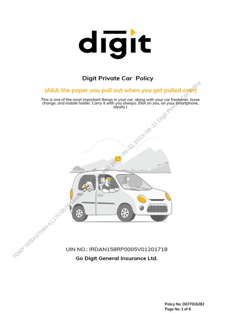 Digit | PDF | Insurance | Deductible