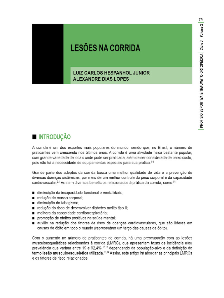 Lesões Na Corrida | PDF