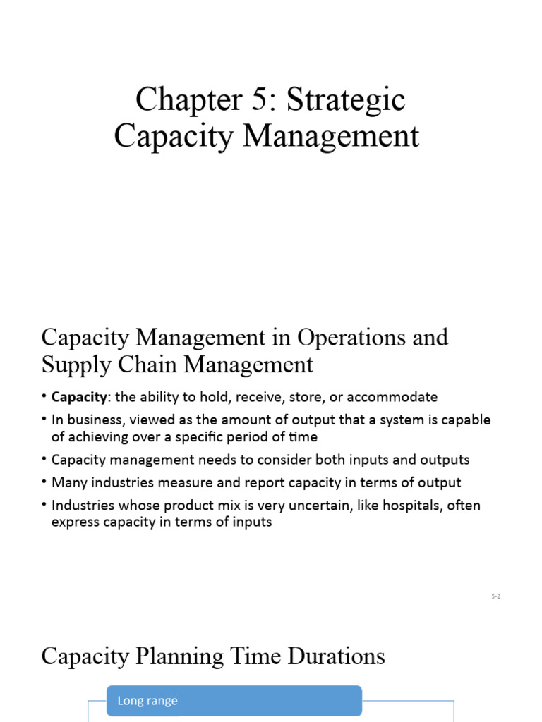 Strategic Capacity Planning | PDF | Average Cost | Production And ...