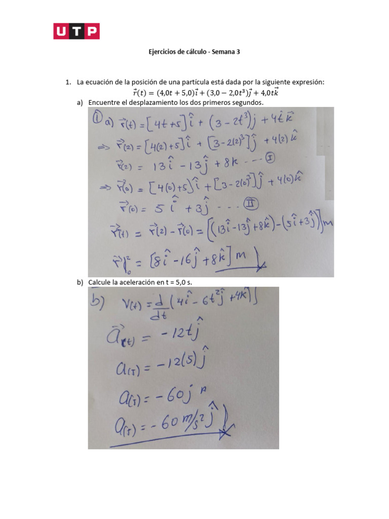Desarrollo Ejercicios Semana 3 | PDF