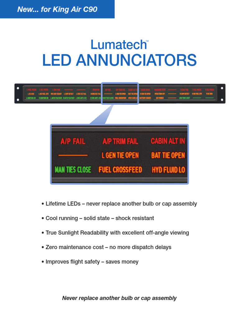 Lumatech Brochure King Air C90 | PDF | Incandescent Light Bulb | Light ...