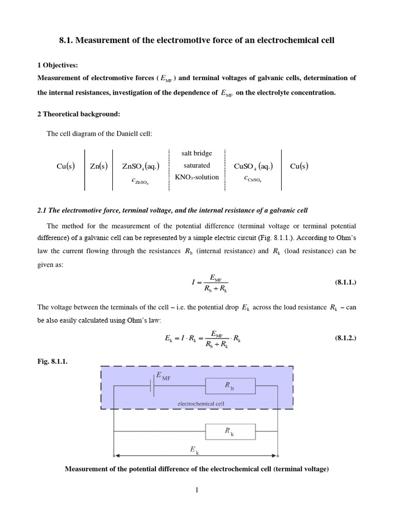 Electromotive Force 2016 | PDF | Voltage | Electrochemistry
