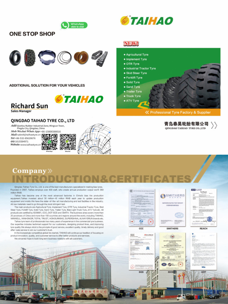 2023 NEWest Tyre Catalogue of Taihao-Mr - Richard | PDF
