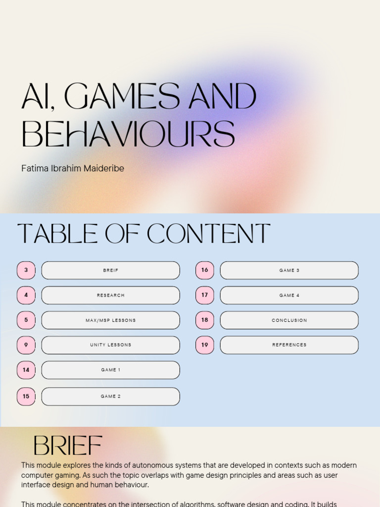 AI, Games and Behaviours | PDF | Computing