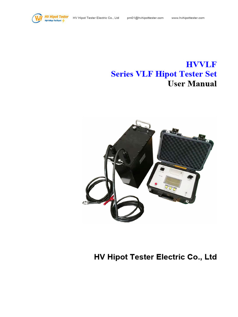 HVVLF Series VLF Hipot Tester Set-User Manual-New | PDF | Mains ...