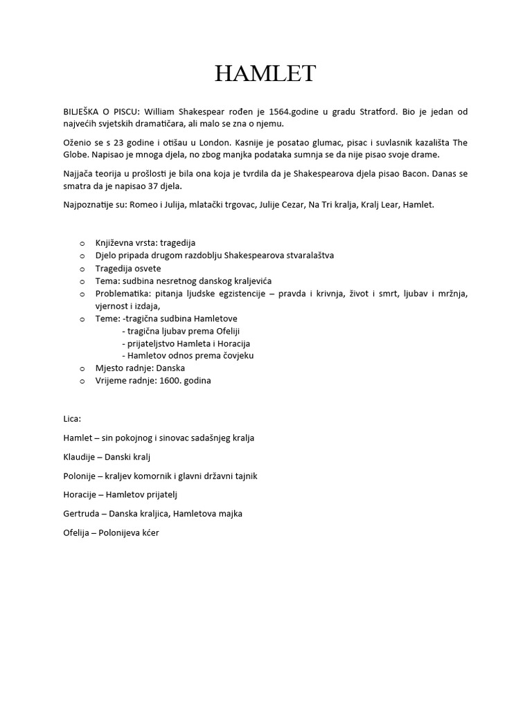 HAMLET | PDF
