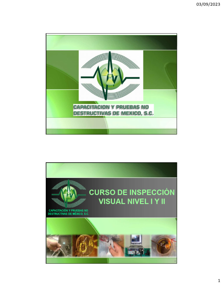 Curso de Inspección Visual Nivel I y II | PDF | Ligero | Reflexión (Física)