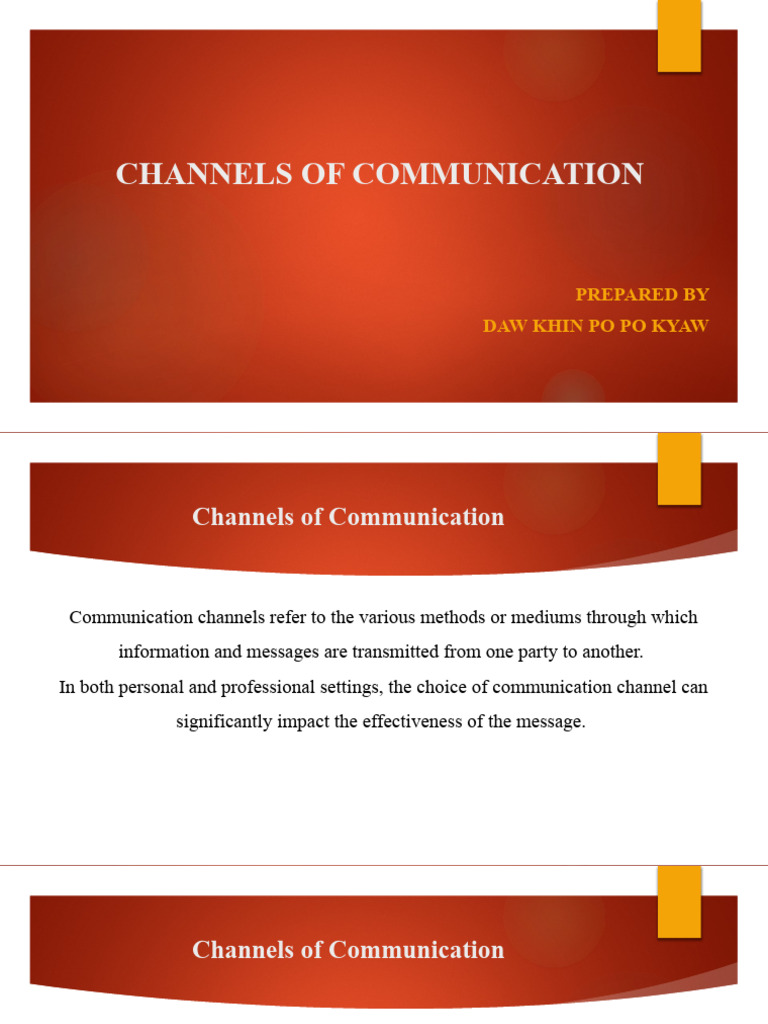 Effective Communication Channels Explained | PDF | Communication ...