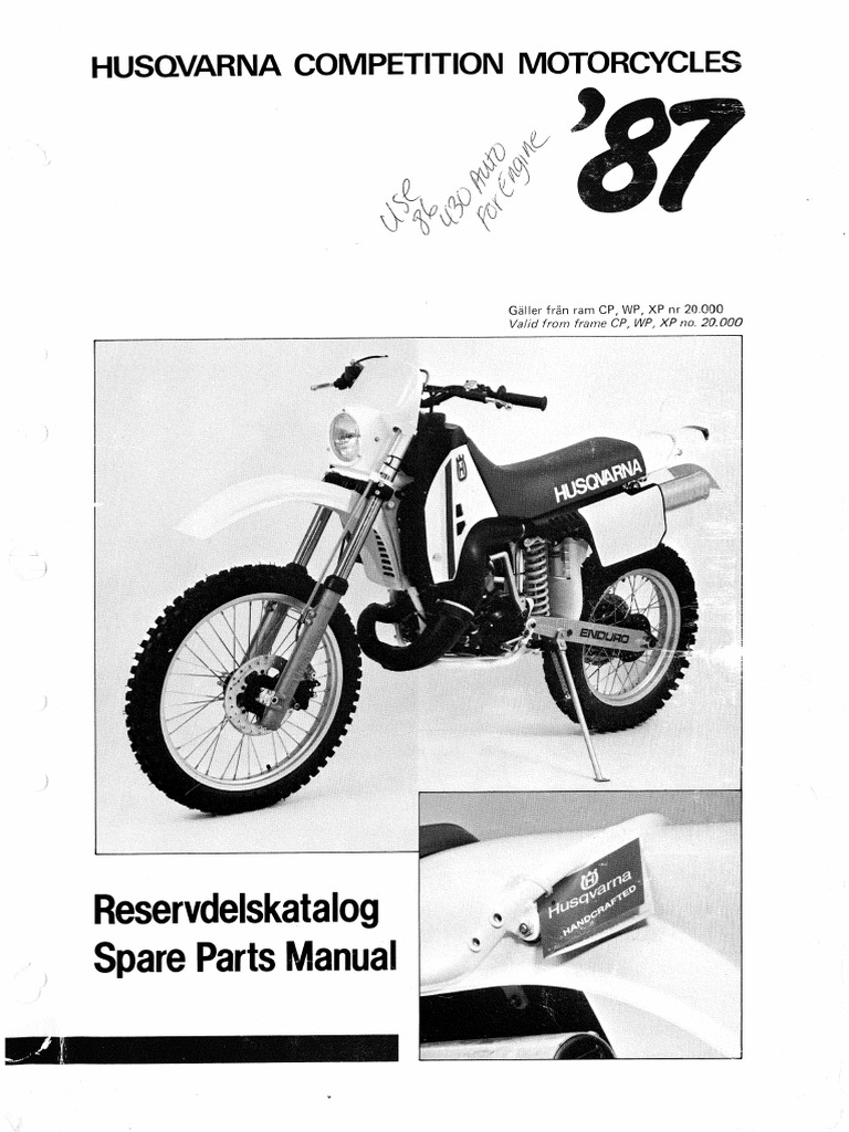 1987 HusqvarnaPartsManual | PDF