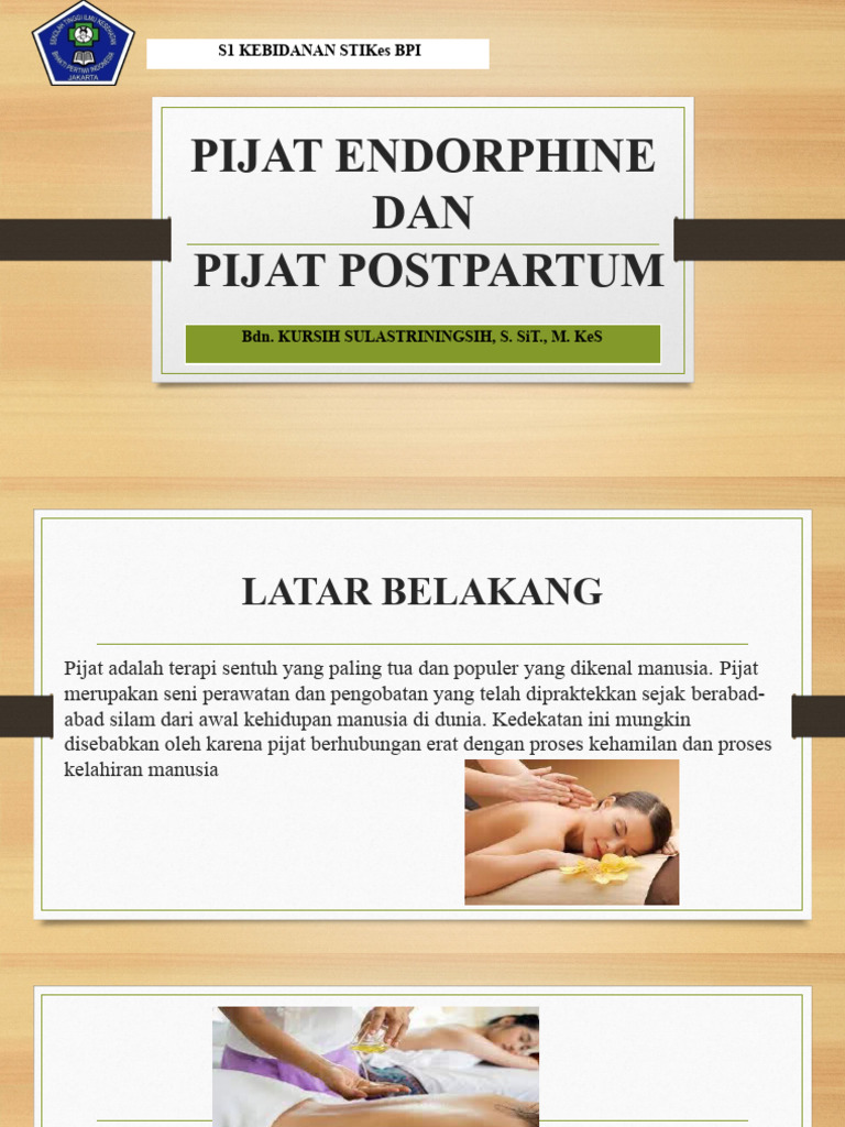 Pijat Endoprin dan pijat post partum | PDF
