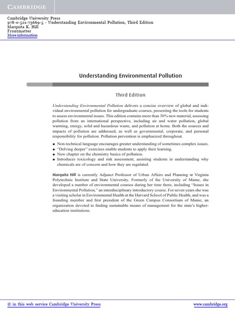 Understanding Environmental Pollution | PDF | Air Pollution ...
