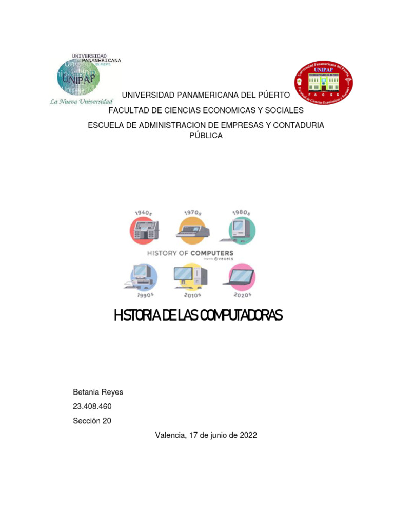 Historia de Las Computadoras | PDF | Circuito integrado | Microprocesador