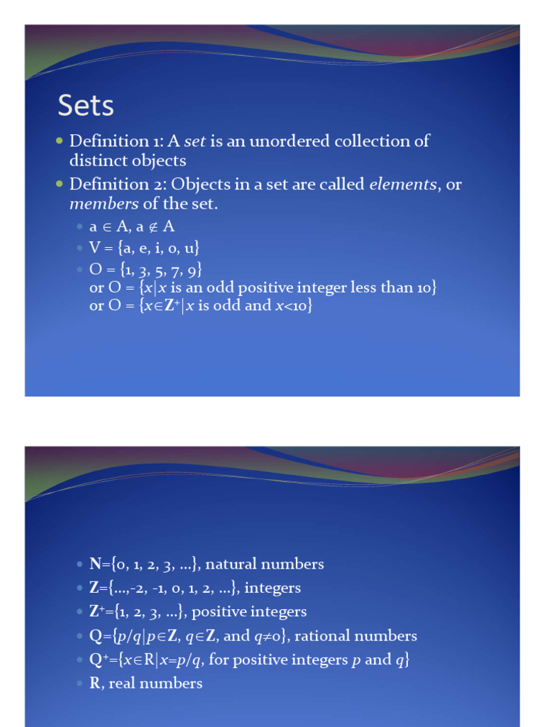 Basic Set | PDF | Mathematics | Discrete Mathematics