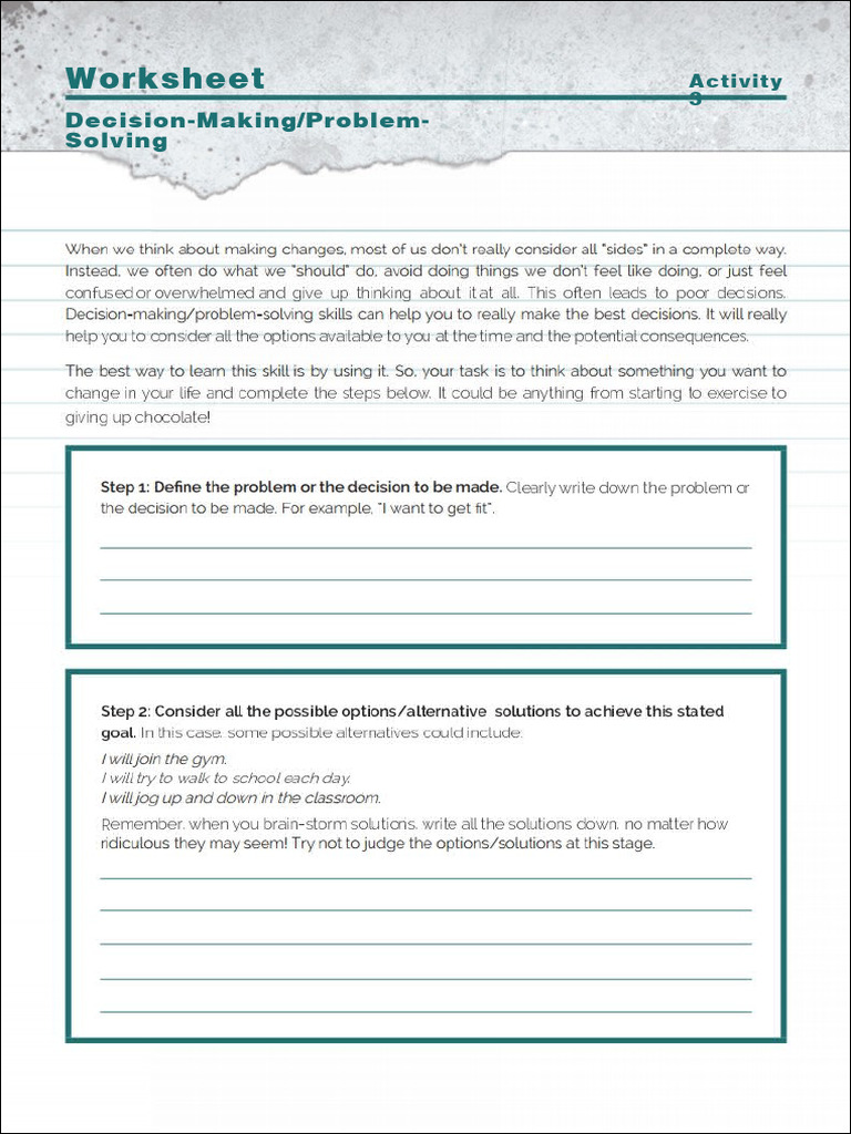 Youth Substance Education Worksheet | PDF