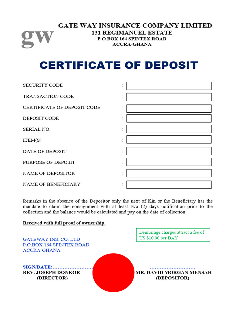 GATE WAY INSURANCE COMPANY LIMITED | PDF