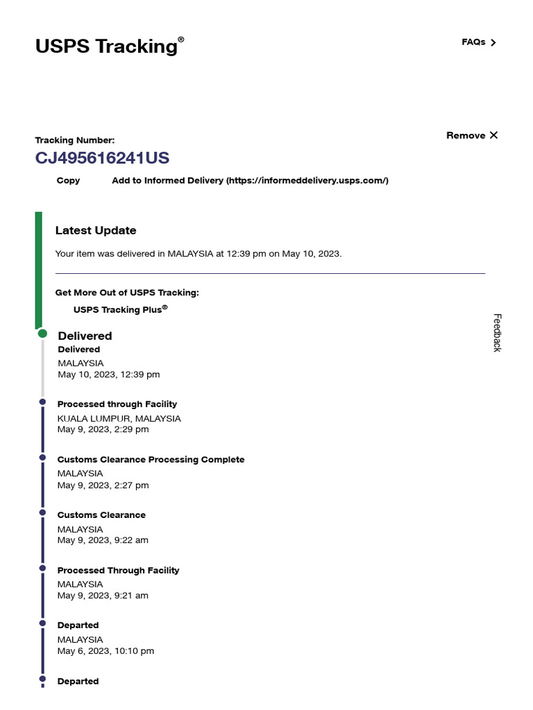 USPS Tracking® Results CJ495616241US | PDF | United States Postal ...