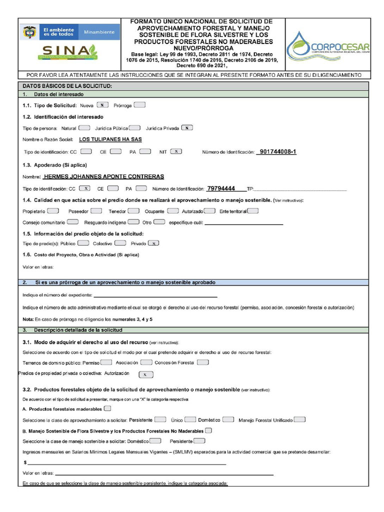 Formato Unico de Aprovechamiento Forestal PDF | PDF Formato Unico de Aprovechamiento Forestal PDF | PDF